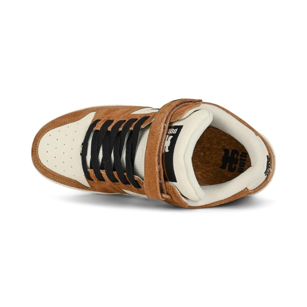 IPATH Grasshopper High-Top Skate Shoes - Brown Cream Suede