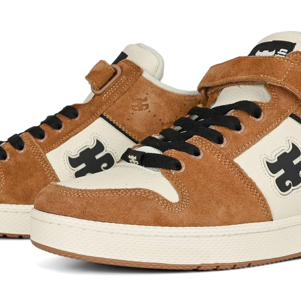 IPATH Grasshopper High-Top Skate Shoes - Brown Cream Suede
